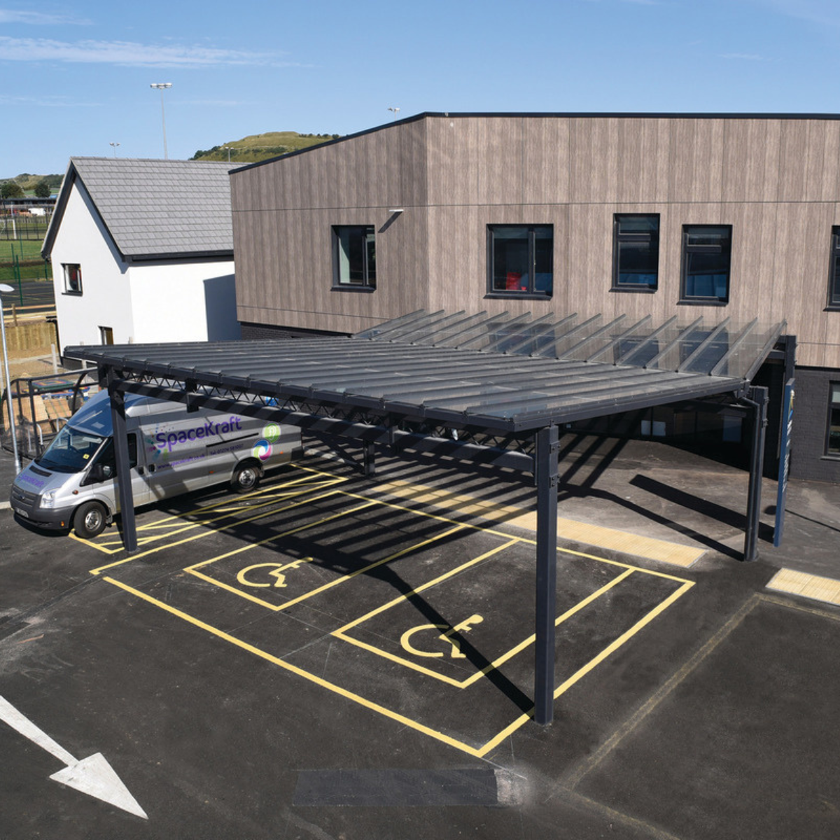 Beacon Gullwing Pick-Up and Drop-Off Canopy | Broxap
