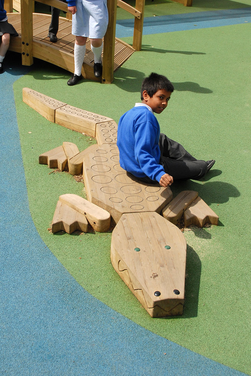 Minecraft Alligator Sculpture 320 Cm. XL Beeld Krokodil Levensechte