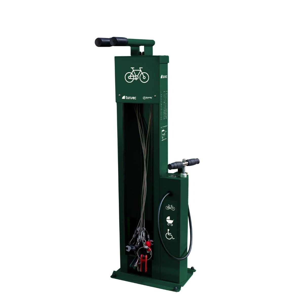 Turvec Public Bike Repair Station - Dark Green | In Stock & Express ...