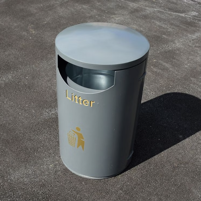Derby Eros Steel Litter Bin | Galvanised
