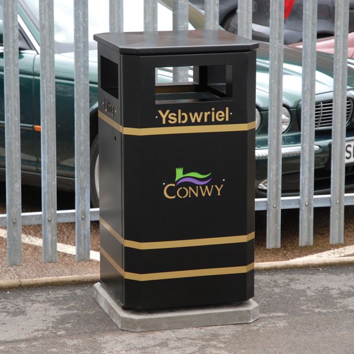 Derby Standard Street Litter Bin | 120L Steel