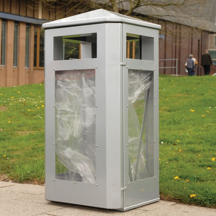 Derby Hi-Vis Security Litter Bin | Street Furniture