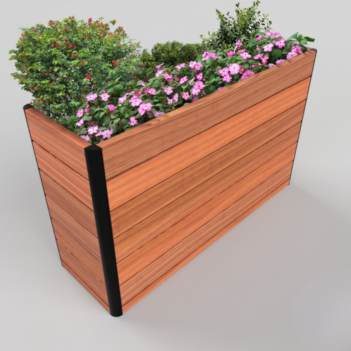 PAS 68 Narrow Timber Clad Security Planter CT40 | Broxap