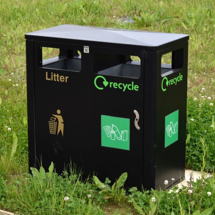Athena Double Recycling Bin | 2 x 120L Liners