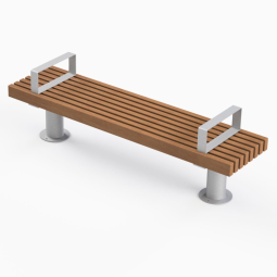 Round 'Versa' Modular Bench | Steel Framed Timber Outdoor Bench ...