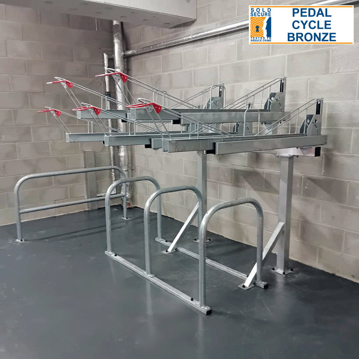 Easi-Riser 2-Tier Cycle Rack (Lift Assisted) Express | Broxap