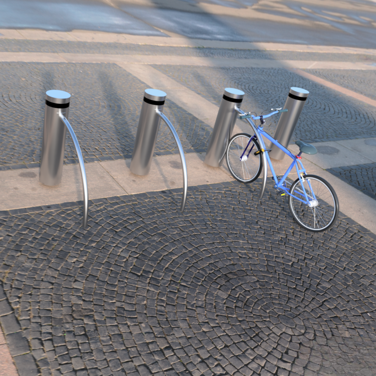 PAS 68 Shallow Mount Stainless Steel Cycle Stand CT50 | Broxap