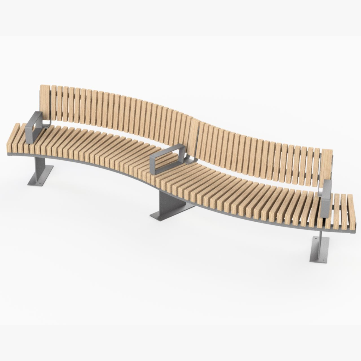 Profile 'Versa' Modular Bench | Steel Framed Timber Seating | Broxap