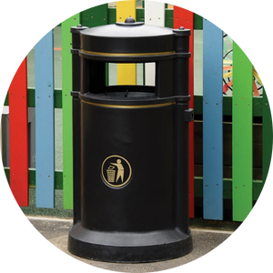 Wooden Litter Bins | Outdoor Timber Bins | Broxap